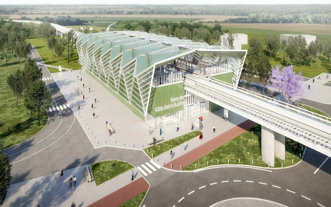 Aménagement des trois gares aériennes de la ligne 18 du Grand Paris ...