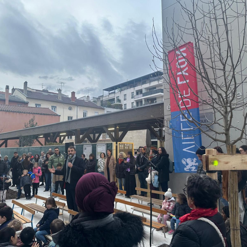 Inauguration de l’école Dolet et de la crèche Boileau à Lyon (69 ...